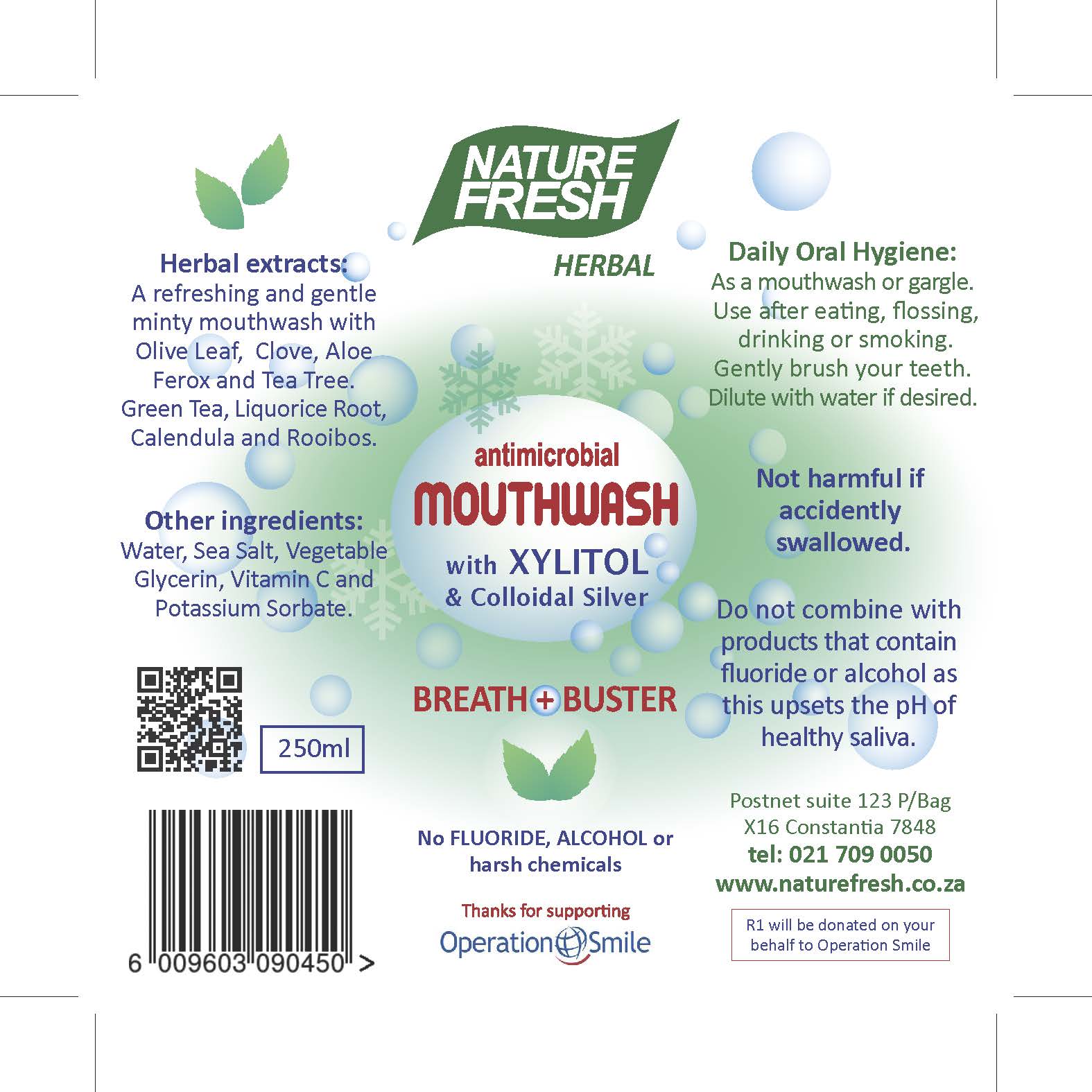 NF 040 BREATH BUSTER ANTIMICROBIAL MOUTHWASH 250ml
